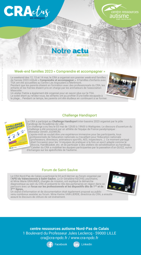 Cractus en images : les actualités du CRA Nord-Pas de Calais - Centre Ressources Autisme Nord ...
