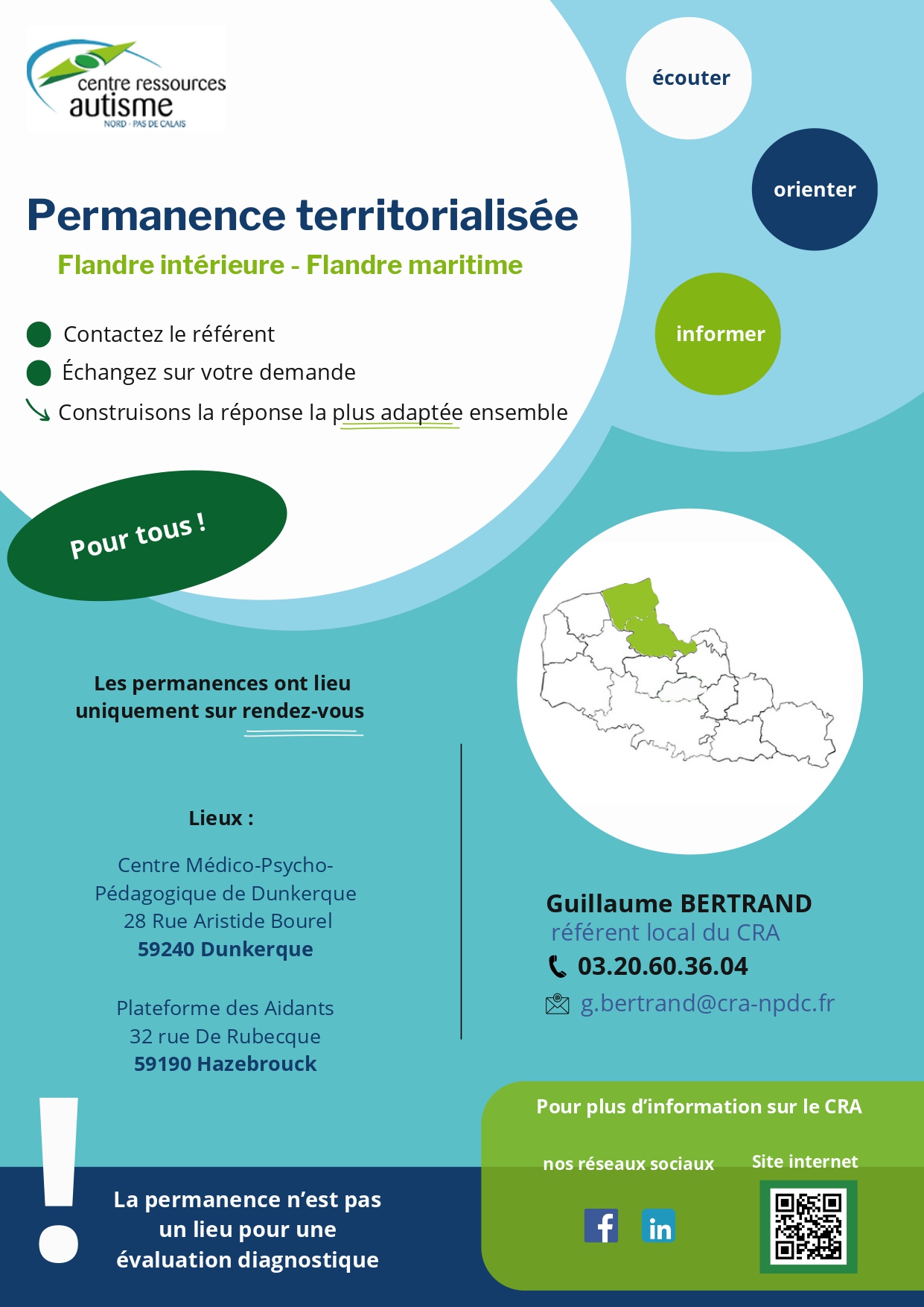 Permanences territorialisées CRA – Information & accompagnement autisme